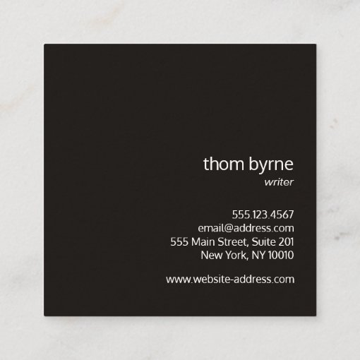 Cool Kraft Professional Monogram Square Square Business Card | Zazzle