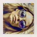 Cool Lady with Reflection in her Sunglasses Jigsaw Puzzle | Zazzle