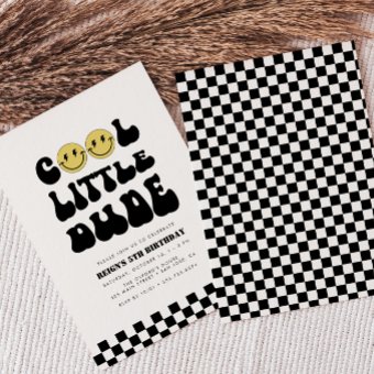 Cool Little Dude | Boys Rad Kids 5th Birthday Invitation | Zazzle