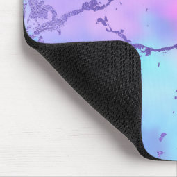 Cool Marble | Lovely Pastel Purple Blue Pink Ombre Mouse Pad | Zazzle