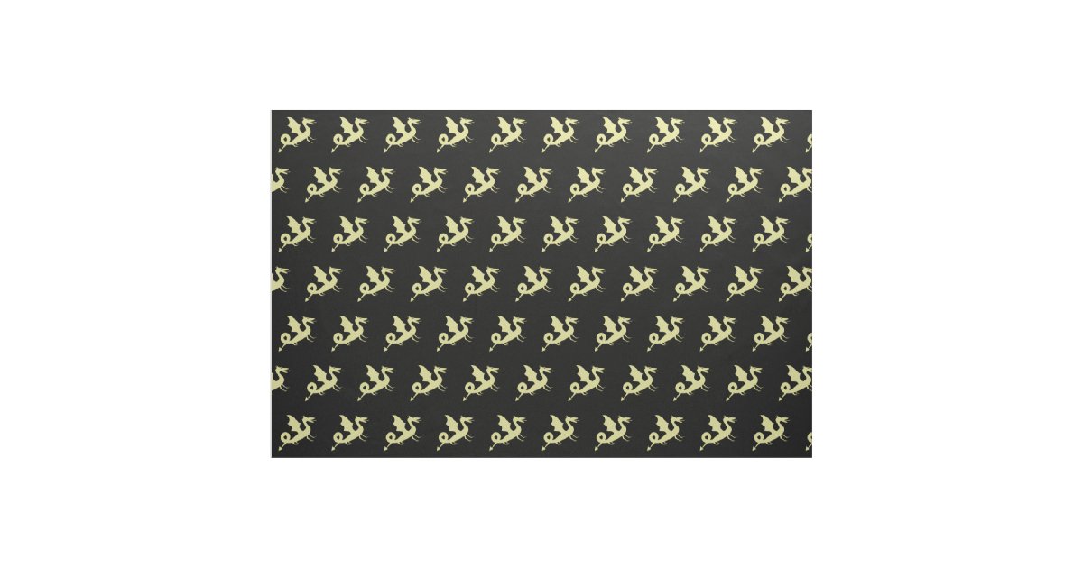 Cool Medieval Dragon Pattern Fabric | Zazzle