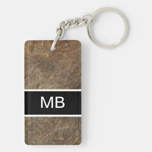Cool Men's Monogram Keychain | Zazzle