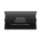 Cool Metal Border Promoter Business Card | Zazzle