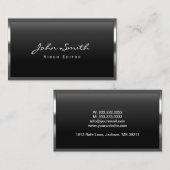 Cool Metal Border Video Editor Business Card | Zazzle