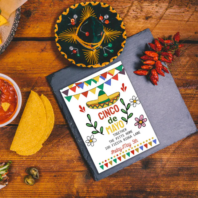 Cool mexicano Celebration Cinquo De Mayo Invitation | Zazzle