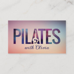Cool Minimal Pilates Instructor Business Card | Zazzle