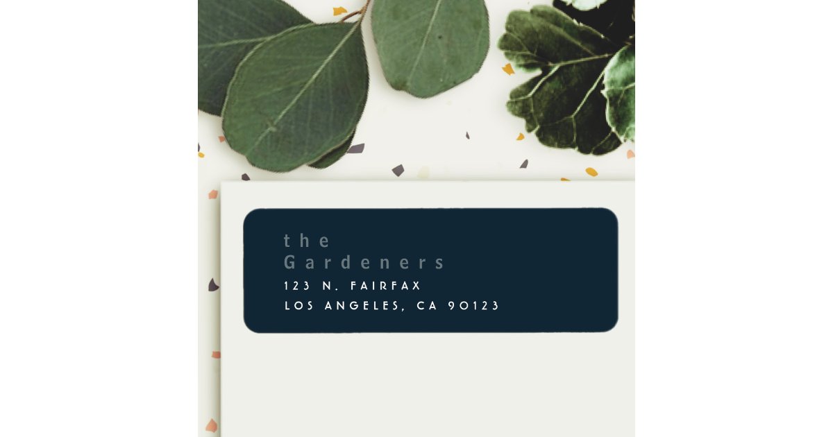 Cool Minimalist Deep Blue Label | Zazzle