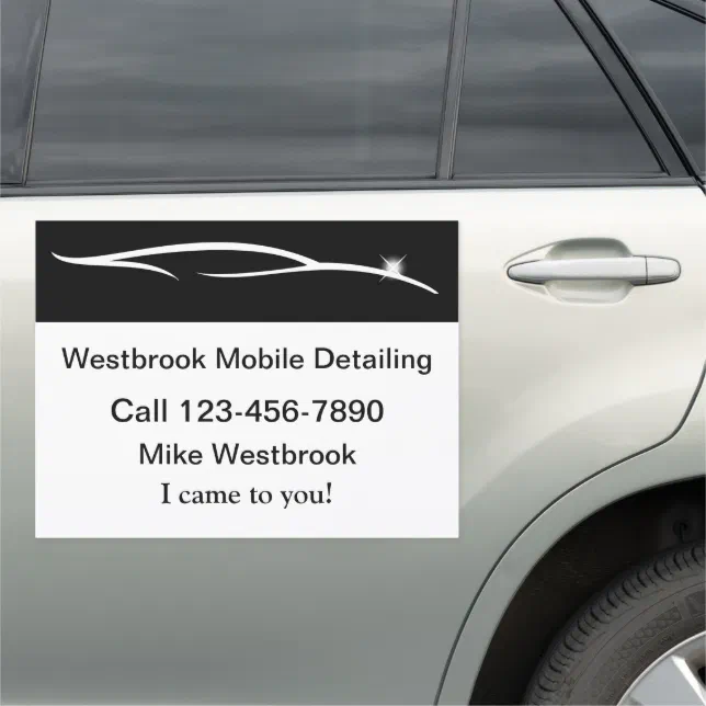 Cool Modern Auto Detailing Car Magnets | Zazzle