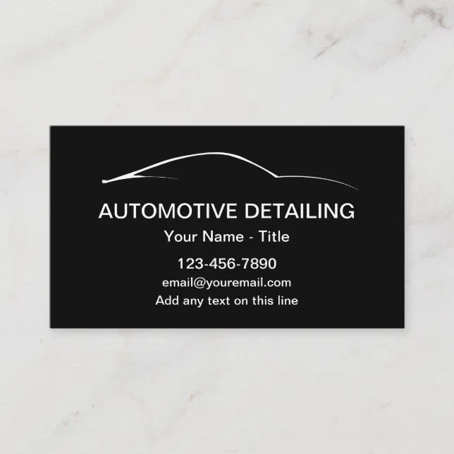 Cool Modern Automotive Detailing Business Card | Zazzle
