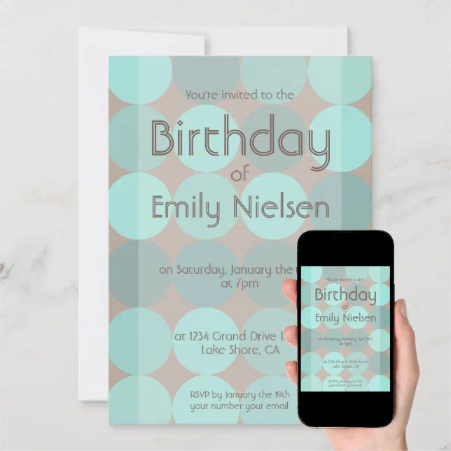 Cool Modern Birthday Invitation | Zazzle