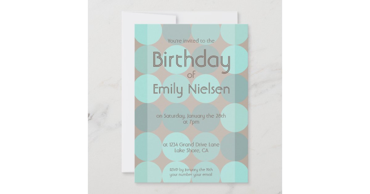 Cool Modern Birthday Invitation | Zazzle