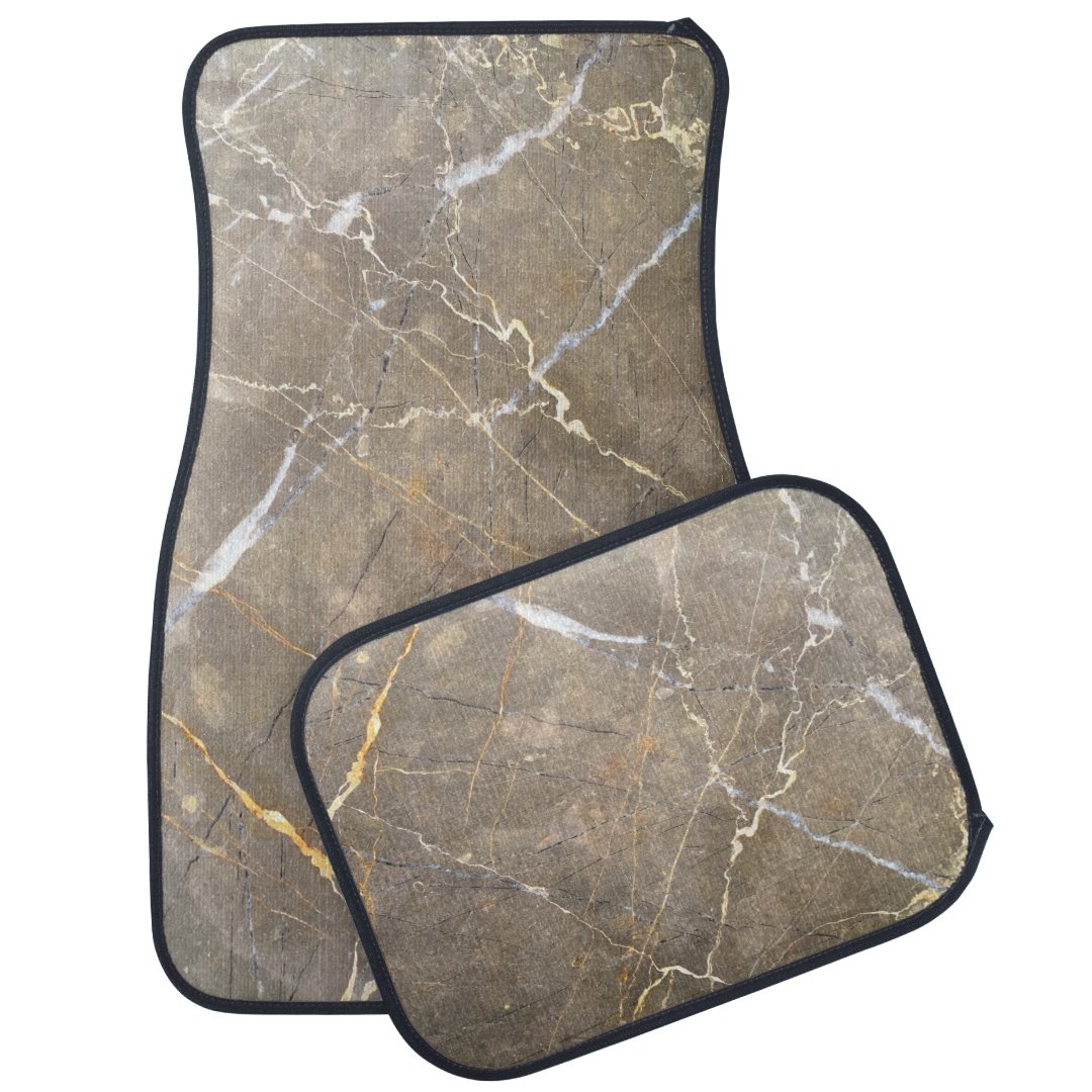 Cool Modern Brown Marble Stone Pattern Car Floor Mat | Zazzle