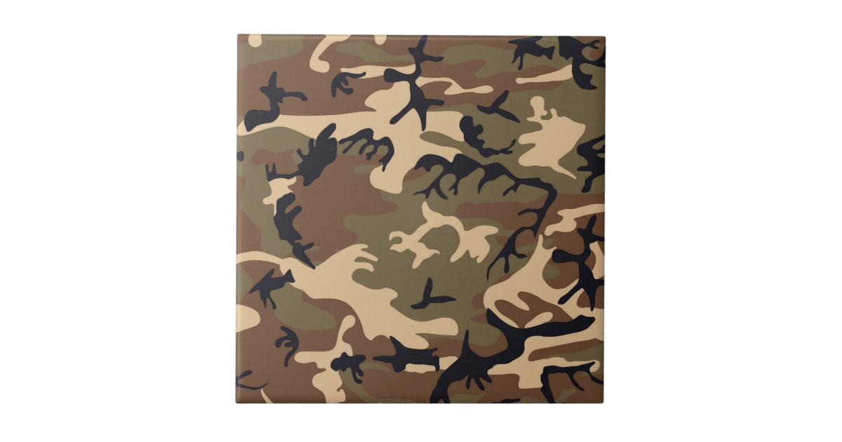 Cool Modern Camouflage Camo Design Ceramic Tile | Zazzle