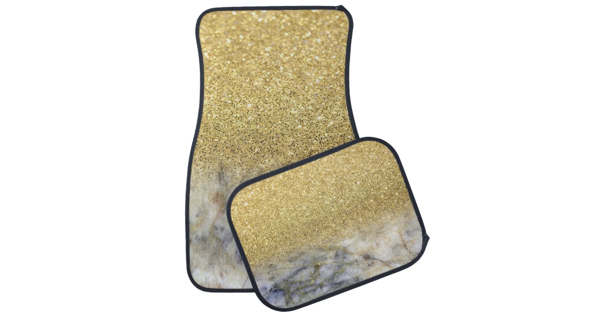 Cool Modern Gold Glitter , Marble Texture Car Floor Mat | Zazzle