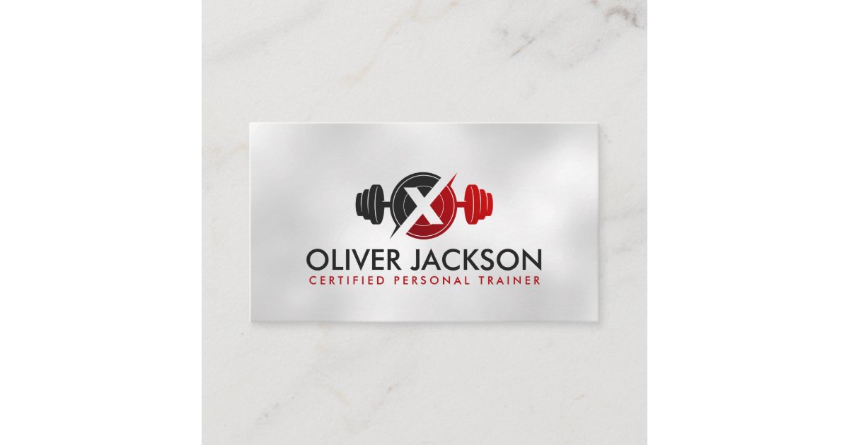 Cool Modern Personal Trainer Logo Business Card | Zazzle
