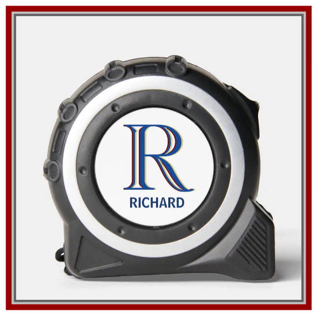 Cool Modern Personalized Custom Monogram Name Tape Measure | Zazzle