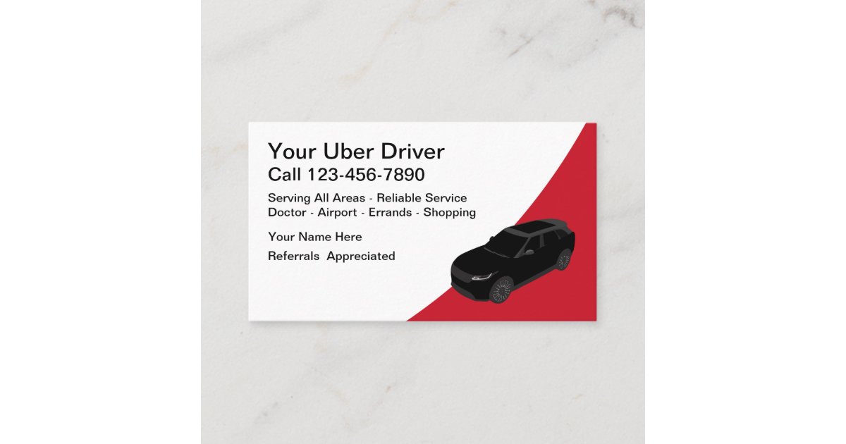 Cool Modern Ride Hailing Business Cards | Zazzle