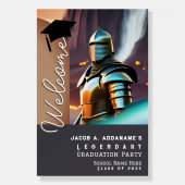 Cool Modern Welcome Sign Gamer Guy Graduation | Zazzle