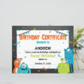 Cool Monster Drawings Smile Monster Certificate | Zazzle
