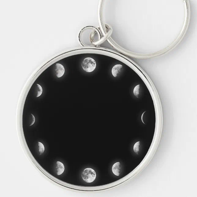 Cool Moon Phases Keychain | Zazzle