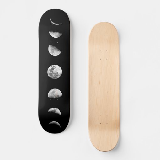 Cool Moon Phases Skateboarding Deck | Zazzle