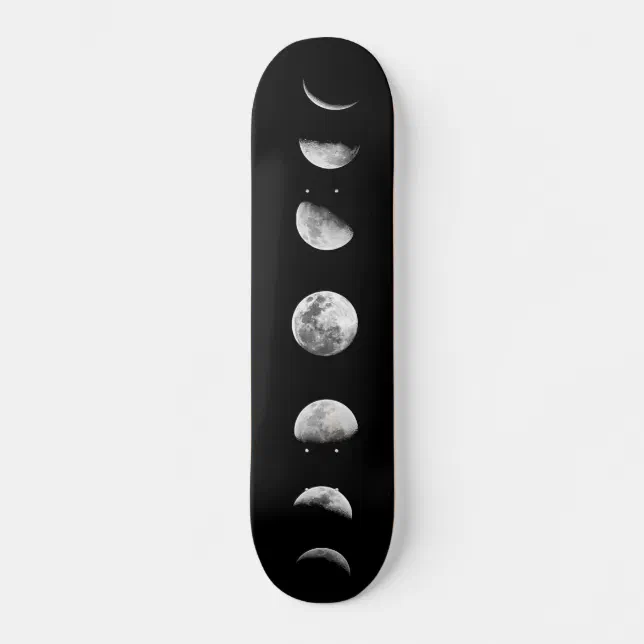 Cool Moon Phases Skateboarding Deck | Zazzle