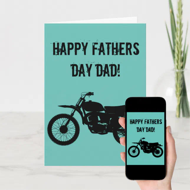 Cool Motorbike Fathers Day Card. Card | Zazzle