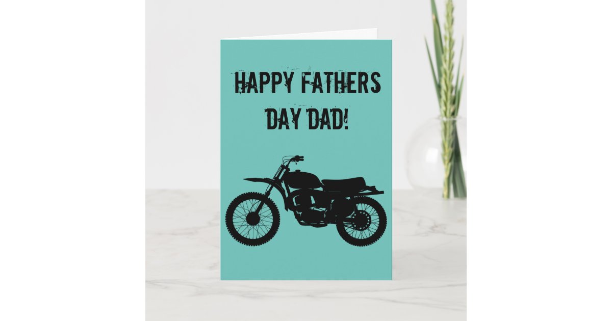 Cool Motorbike Fathers Day Card. Card | Zazzle