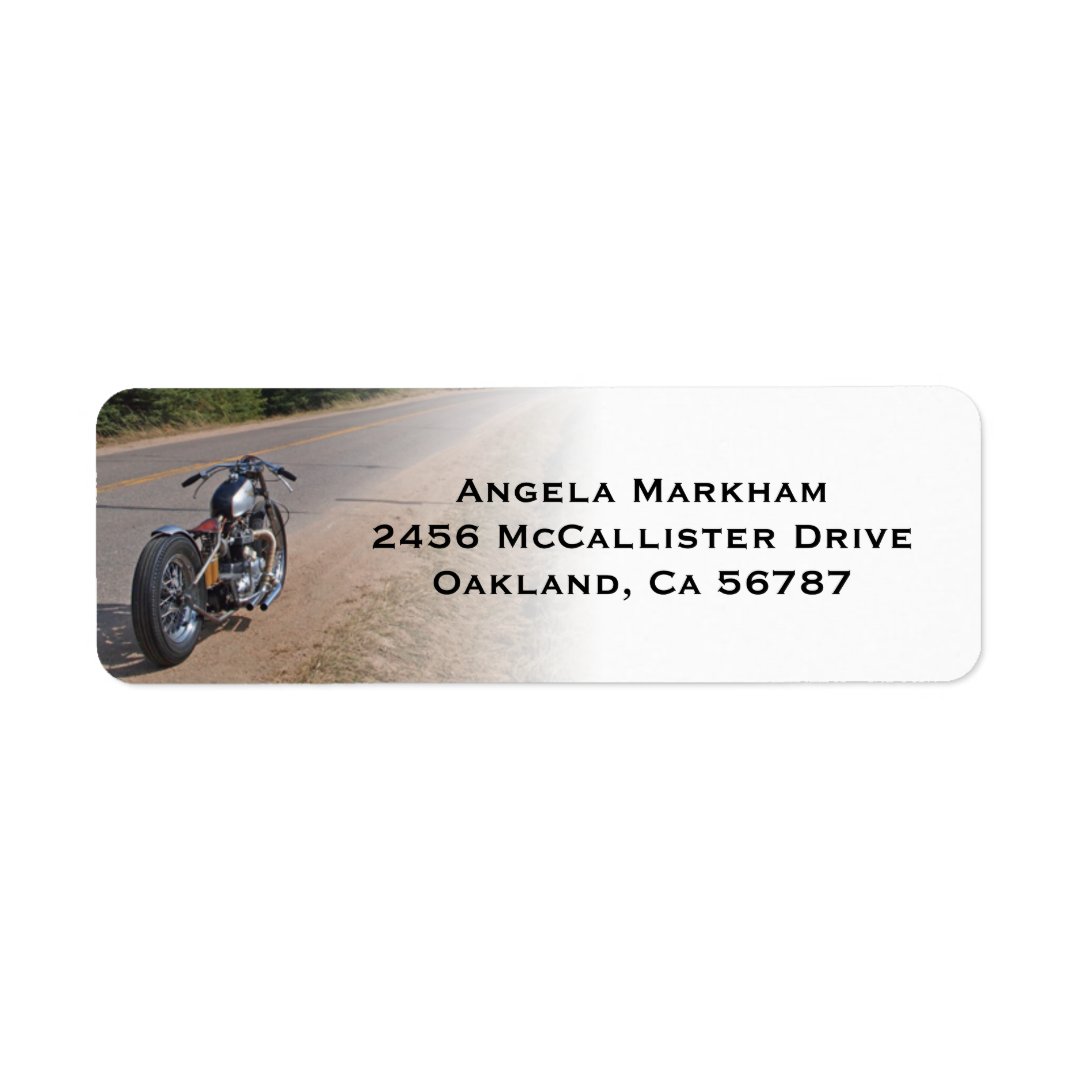 Cool Motorcycle Biker Custom Address Labels | Zazzle
