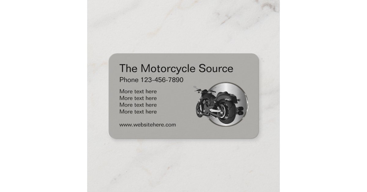 Cool Motorcycle Theme Business Card | Zazzle