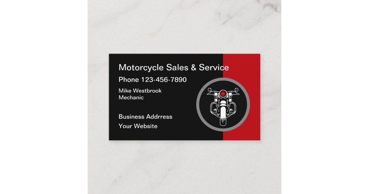 Cool Motorcycle Theme Business Cards | Zazzle