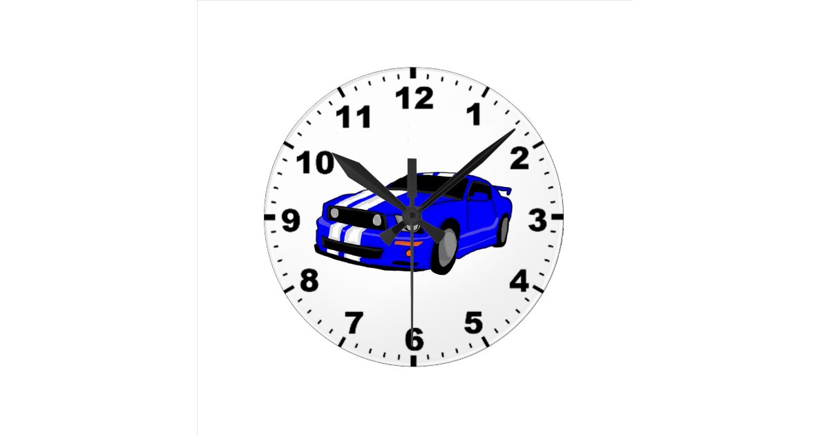 Cool muscle car design wall clocks | Zazzle