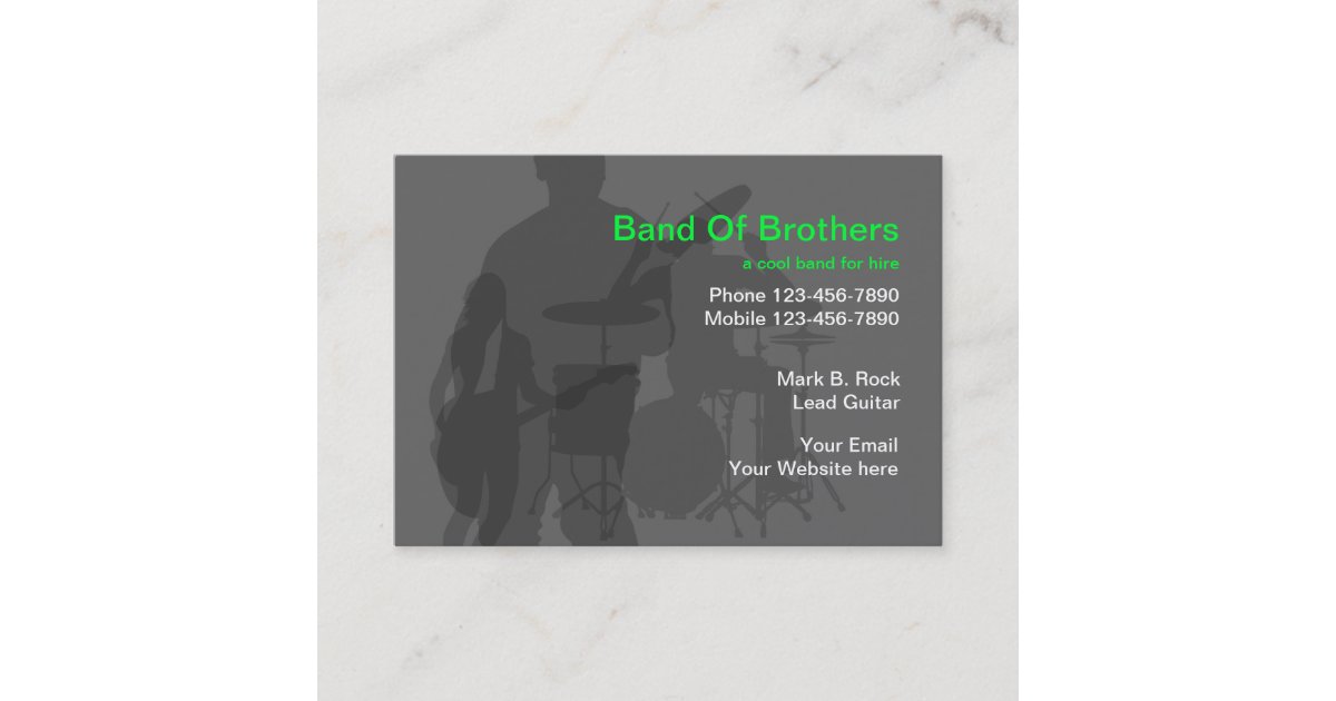 Cool Music Band Business Cards | Zazzle