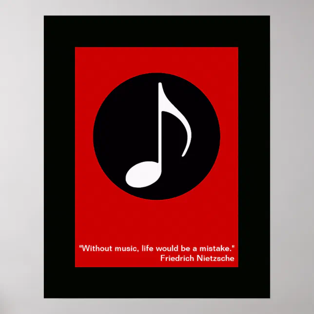 cool music note print for wall | Zazzle