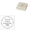 Cool Musical Notes Musician Round Return Address Rubber Stamp | Zazzle