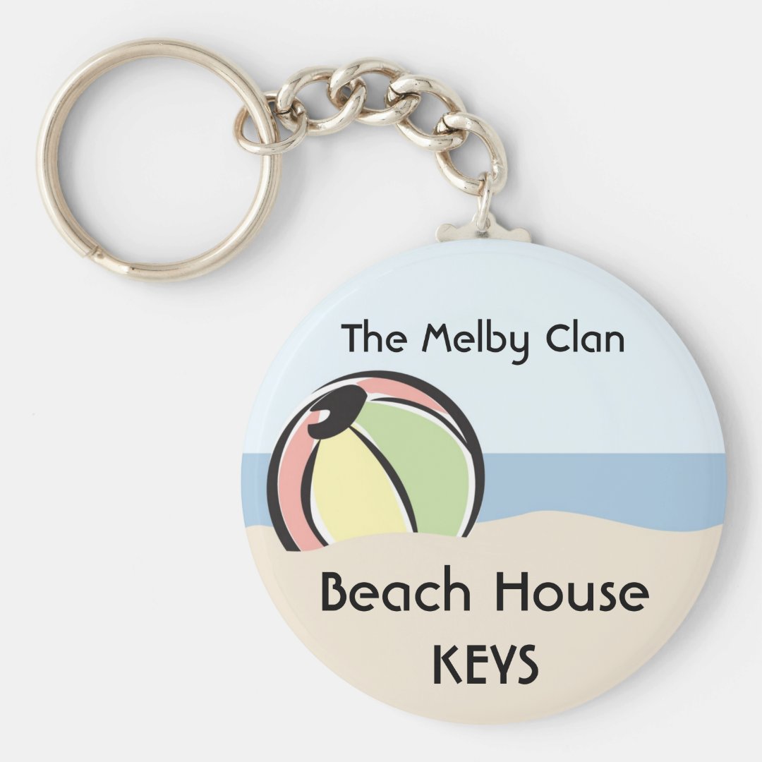Cool 'N Colorful Beach Ball Keychain | Zazzle