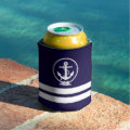 Cool Nautical Anchor Pattern Can Cooler | Zazzle