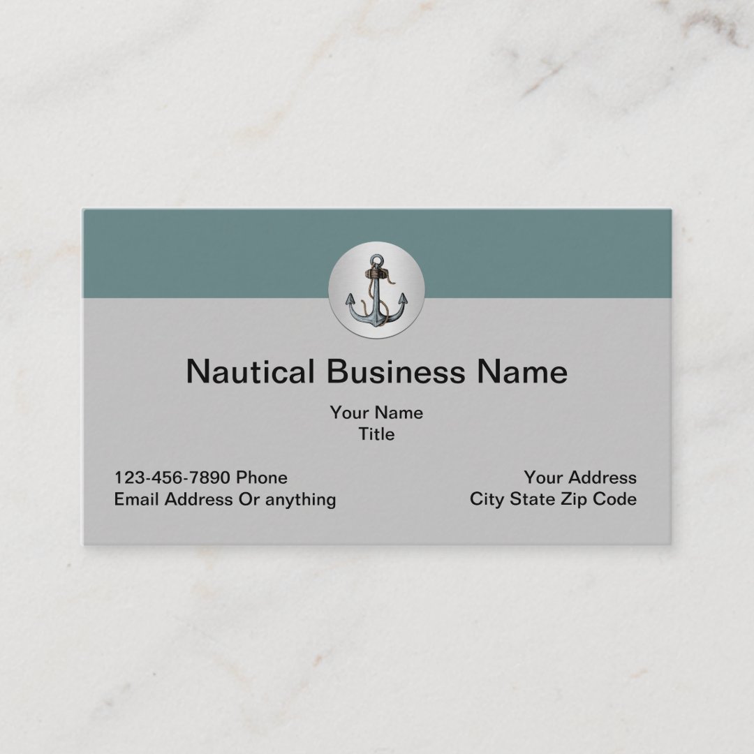 Cool Nautical And Coastal Theme Business Card | Zazzle
