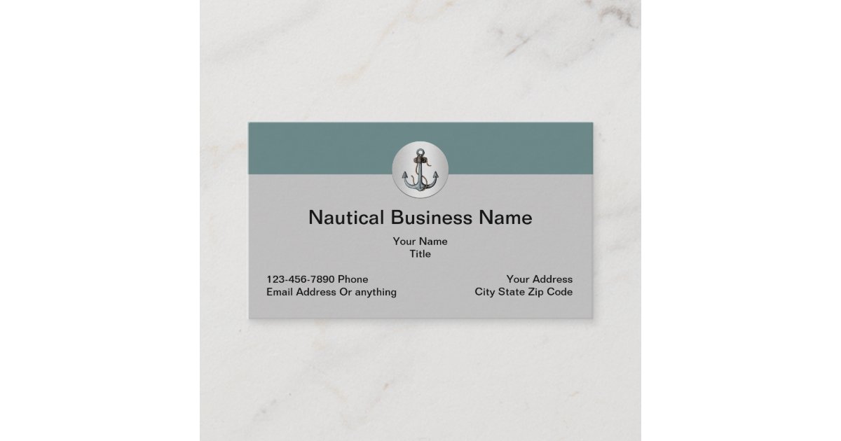 Cool Nautical And Coastal Theme Business Card | Zazzle