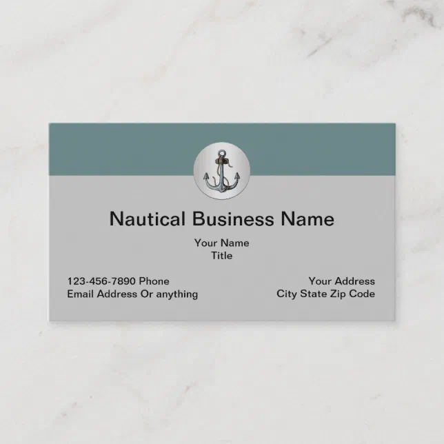 Cool Nautical And Coastal Theme Business Card | Zazzle