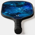 Cool Nebula Galaxy Monogram Name Pickleball Paddle | Zazzle