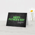 Cool Neon Happy Father's Day Card for Godfather | Zazzle