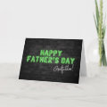 Cool Neon Happy Father's Day Card for Godfather | Zazzle