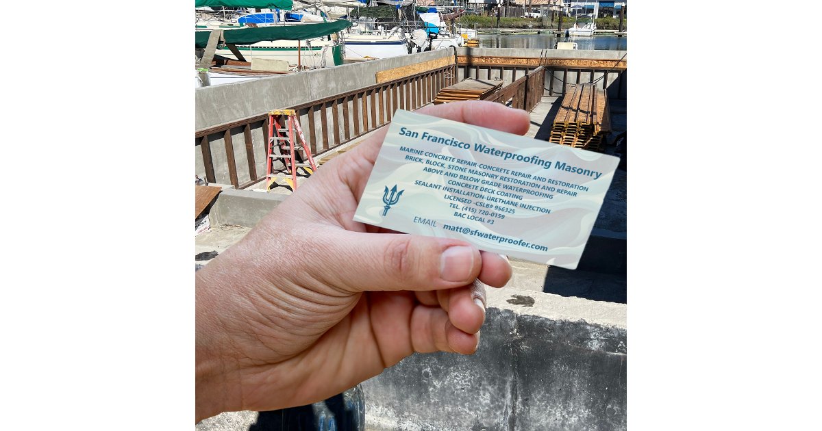 Cool Neptune's Trident Logo Waterproofing Masonry Business Card | Zazzle