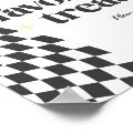 Cool One Boy's Checkered Retro Favor Sign | Zazzle