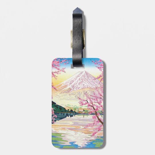 Cool oriental japanese Fuji spring cherry tree art Luggage Tag | Zazzle.com