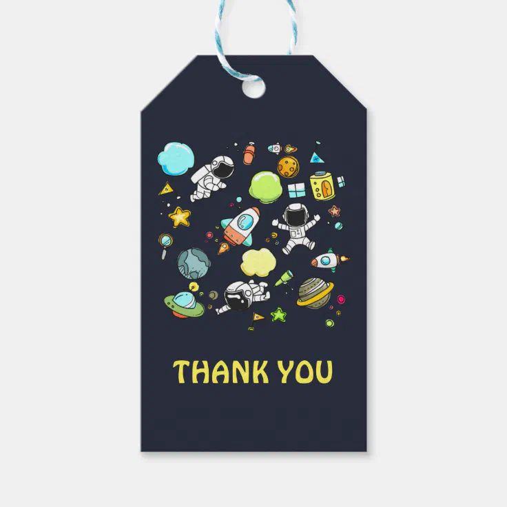 Cool Outer Space Astronauts & Rocket Ships Gift Tags | Zazzle