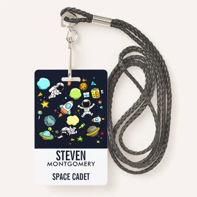 Cool Outer Space Theme - Astronauts & Rocket Ships Badge | Zazzle