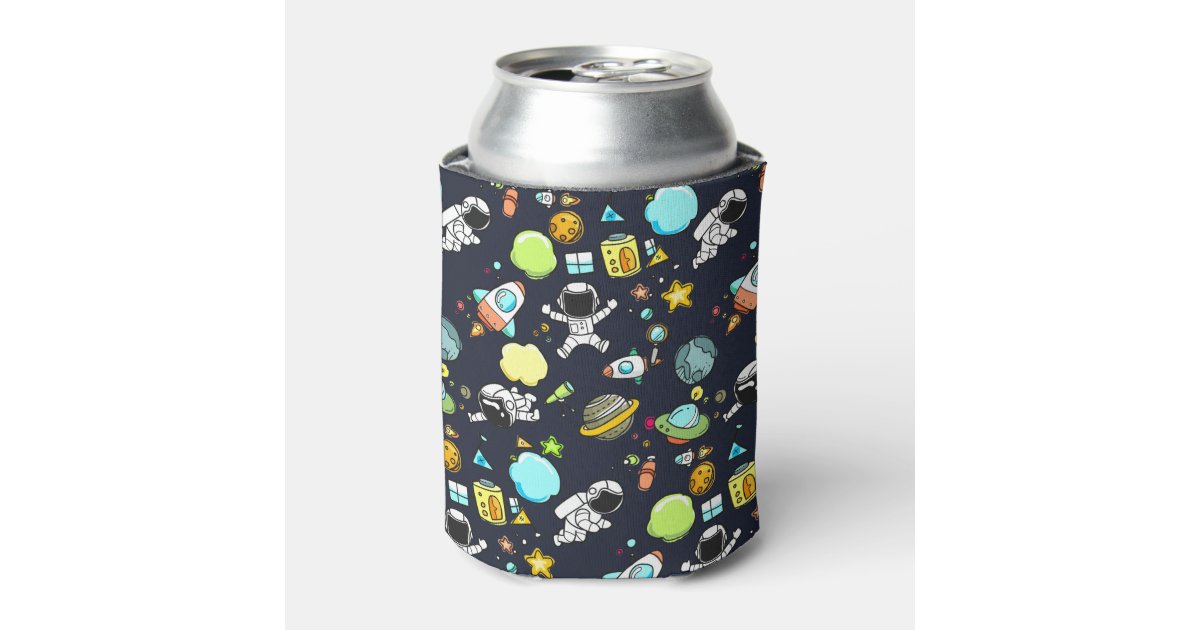 Cool Outer Space Theme - Astronauts & Rocket Ships Can Cooler | Zazzle
