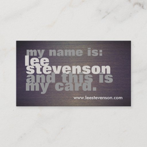Cool Oversized Bold Typography Business Card